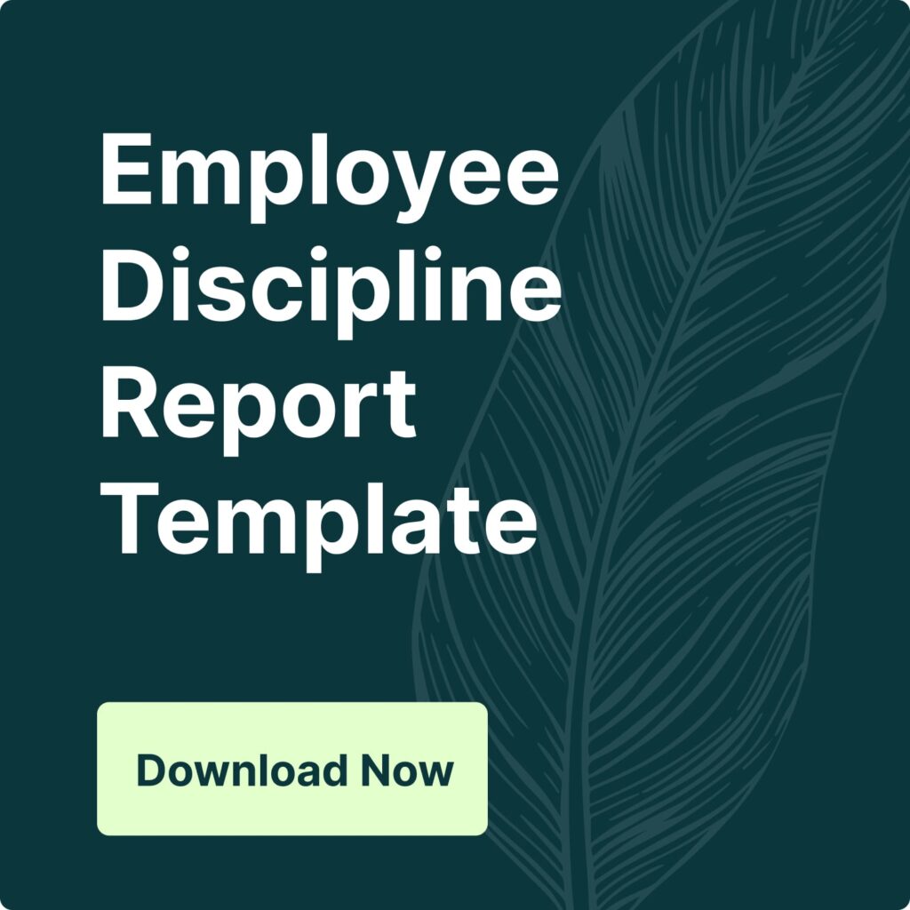 Employee Discipline Report Template - AvaHR